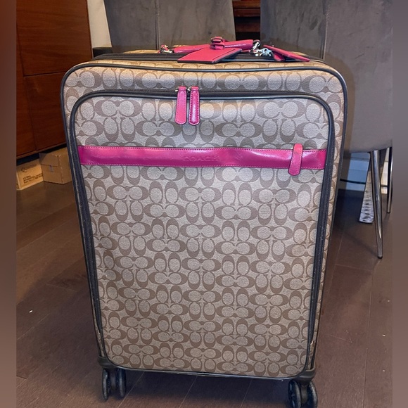 Coach | Bags | 4 Piece Coach Signature Logo Suitcase Garment Bag ...